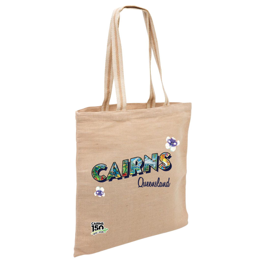 Cairns Celebrates 150 Years Eco Jute Tote – Team Elite